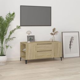 TV-Schrank, TV-Lowboard, tv Möbel, Fernsehschrank Moderner Stil Sonoma-Eiche 102x44,5x50 cm Holzwerkstoff NMKS96232 MAISONCHIC