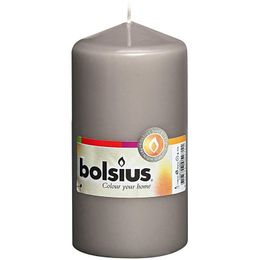 bolsius - Stumpenkerze 13x6,8cm grau