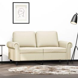 Bonnevie - 2-Sitzer-Sofa Creme 120 cm Kunstleder vidaXL793079