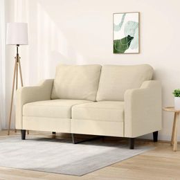 Bonnevie - 2-Sitzer-Sofa Creme 140 cm Stoff vidaXL672910