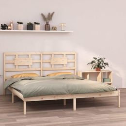 MAISONCHIC Massivholzbett Doppelbett Bett für Schlafzimmer 200x200 cm DE65217