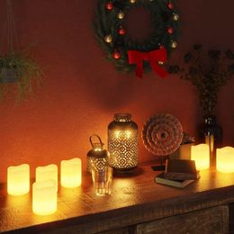 MAISONCHIC 12 Stk. LED-Kerzen Elektrisch, Dekoration für Weihnachten, Geburtstag, Hochzeit, Abendessen, Votivtisch, Café, Bar, Restaurant, Hotel Warmweiß