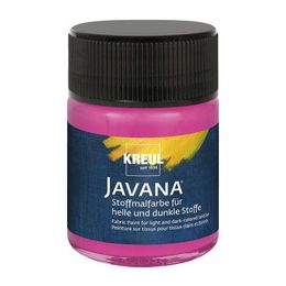 Kreul - Javana Stoffmalfarbe für helle und dunkle Stoffe magenta 50 ml Textilfarbe