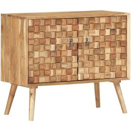 Sideboard, Kommode, Küchenschrank, Beistellschrank, Anrichte für Wohnzimmer 75 x 35 x 65 cm Massivholz Akazie LLLA855579 MAISONCHIC