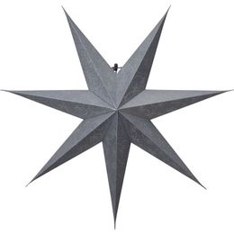 STAR TRADING Papierstern Decorus, handgeschöpftes Papier, silber-grau, Ø 75cm