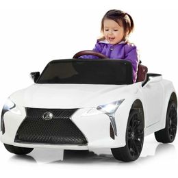12V Kinder Elektroauto Lexus LC500, Elektrofahrzeuge mit 2,4G Fernbedienung, Kinderauto Elektrisch mit 2 Türen & 2 Geschwindigkeiten & usb & Hupe &