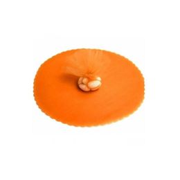 Meditrade GmbH 50 schleier tüll für hochzeit gefälligkeiten runde organza hochzeiten taufen graduierungen gezuckerte mandeln Orange - Orange