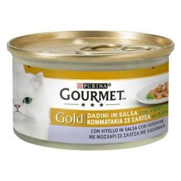 Gourmet Gold Chunks in Kalbssauce und Purina -Gemüse 85 Gramm