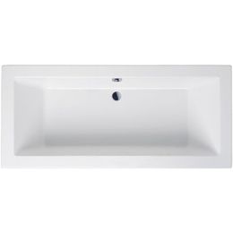 Aloni Acryl-Badewanne Ablauf Mitte Weiß (TxBxH) 180 x 80 x 60 cm - Weiß