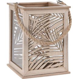 Home Styling - Laterne Windlicht leaf design 26x18x18 cm