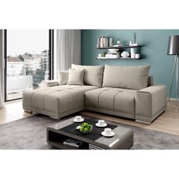 Eckcouch muschio Sofa LForm Sofa Couch mit Schlaffunktion Schlafsofa AL03 - Furnix