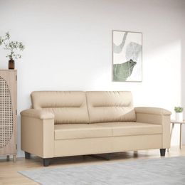 Bonnevie - 2-Sitzer-Sofa Creme 140 cm Mikrofasergewebe vidaXL602745