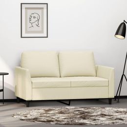 2-Sitzer-Sofa Creme 120 cm Kunstleder - Creme - Prolenta Premium