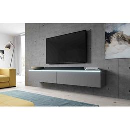 Lowboard bargo 200 cm (2x100cm) TV-Kommode ohne led Anthrazit - Furnix