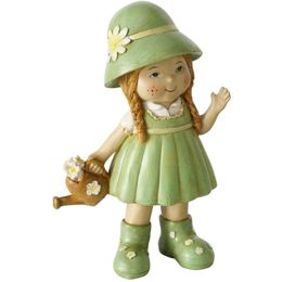 Boltze Gruppe - Dekorative Figur Mädchen in grünem Outfit saskia, Höhe 15,5 cm