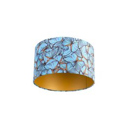 Qazqa Velour Lampenschirm Schmetterling Design 35/35/20 goldene Innenseite - Kupfer