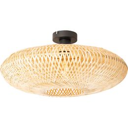 Qazqa Orientalische Deckenlampe Bambus 50 cm - Ostrava - Naturel