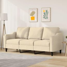 Bonnevie - 3-Sitzer-Sofa Creme 180 cm Stoff vidaXL132026