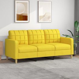 3-Sitzer-Sofa,Sofas gerade Hellgelb 180 cm Stoff vidaXL