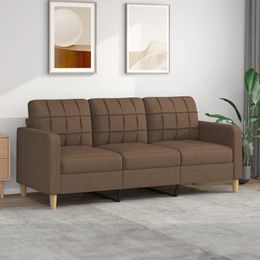 3-Sitzer-Sofa,Sofas gerade Braun 180 cm Stoff vidaXL