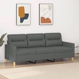 Bonnevie - 3-Sitzer-Sofa,Sofas gerade Dunkelgrau 180 cm Stoff vidaXL
