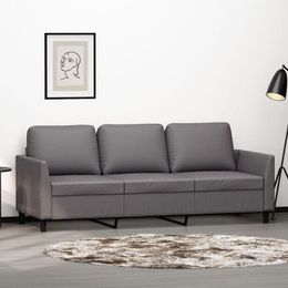 3-Sitzer-Sofa Grau 180 cm Kunstleder vidaXL55903