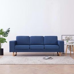 3-Sitzer-Sofa,Sofas gerade Stoff Blau vidaXL