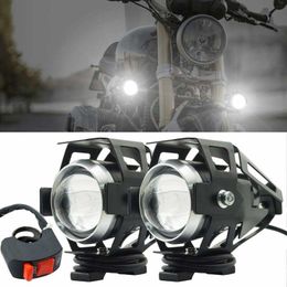 Motorrad Scheinwerfer Zusatzscheinwerfer,U5 Motorrad Nebelscheinwerfer Projektor Spot led Motorrad 125W 3000LM Zusatzscheinwerfer mit Schalter für