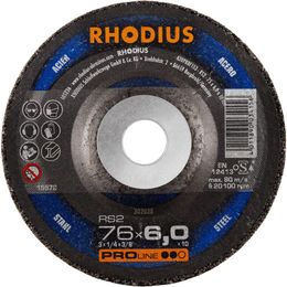 RHODIUS RS2, 25 Stück, 76 x 6,0 x 10,00 mm, Schruppscheibe