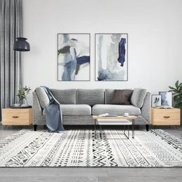 Bonnevie - 2er Couchtisch-Set, Sofatisch/Kaffeetisch für das Wohnzimmer, Wohnzimmertisch im Industrie-Design Sonoma-Eiche 50x50x40 cm Holzwerkstoff