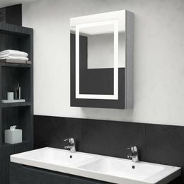 LED-Bad-Spiegelschrank, Badschrank mit Spiegel, Badezimmerschrank Betongrau 50x13x70 cm KLI97974 MAISONCHIC