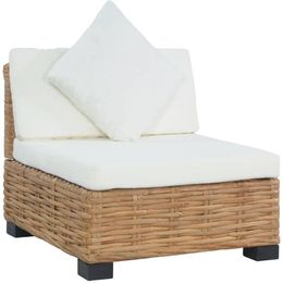 MAISONCHIC - Sofa Loungesofa Couch Modern ohne Armlehnen mit Auflagen Natur Rattan DE80581