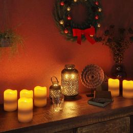 MAISONCHIC 24 Stk. LED-Kerzen mit Fernbedienung, Dekoration für Weihnachten, Geburtstag, Hochzeit, Abendessen, Votivtisch, Café, Bar, Restaurant, Hotel Warmweiß
