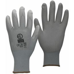 Arbeitshandschuhe, Industrie und Mechaniker-Handschuh, Verbesserter Griff- und Komforttechnologie s / 7 Grau 120 Paar