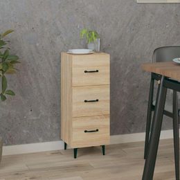 Sideboard, Kommode, Küchenschrank, Beistellschrank, Anrichte für Wohnzimmer Sonoma-Eiche 34,5x34x90 cm Holzwerkstoff LLLA128428 MAISONCHIC