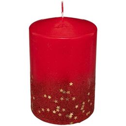 Glitterkerze dégradé rot 15 x 10 - Feeric lights & christmas - Rot