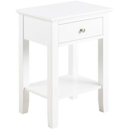 ebuy24 - Linnea Nachttisch mit 1 Schublade weiß. - Weiß