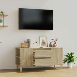 TV-Schrank, TV-Lowboard, tv Möbel, Fernsehschrank Moderner Stil Sonoma-Eiche 102x44,5x50 cm Holzwerkstoff NMKS92795 MAISONCHIC