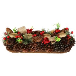 Home Styling - Adventskranz mit Zapfen, Kerzenhalter, 41 cm