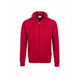 Sweatjacke College Herren 606 Gr. l rot - rot - HAKRO