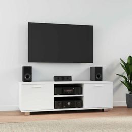 TV-Schrank, TV-Lowboard, tv Möbel, Fernsehschrank Moderner Stil Weiß 120x40,5x35 cm Holzwerkstoff NMKS96232 MAISONCHIC