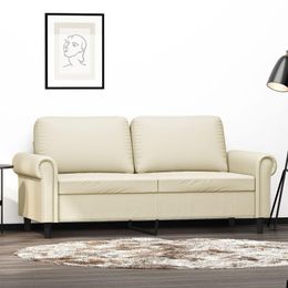 Bonnevie - 2-Sitzer-Sofa Creme 140 cm Kunstleder vidaXL410408