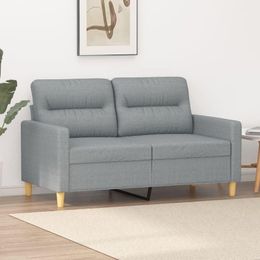 2-Sitzer-Sofa，Sofas gerade Hellgrau 120 cm Stoff vidaXL