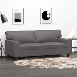 Bonnevie - 2-Sitzer-Sofa Grau 140 cm Kunstleder vidaXL359094