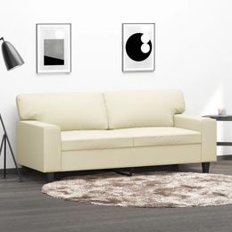 Bonnevie - 2-Sitzer-Sofa Creme 140 cm Kunstleder vidaXL977852
