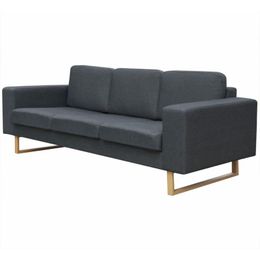 3-Sitzer Sofa Couch Wohnzimmersofa - Stoff Dunkelgrau BV881283 Bonnevie
