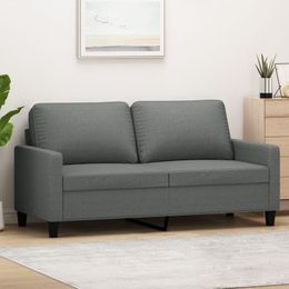 2-Sitzer-Sofa,Sofas gerade Dunkelgrau 140 cm Stoff vidaXL
