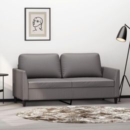 Bonnevie - 2-Sitzer-Sofa Grau 140 cm Kunstleder vidaXL87987