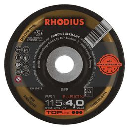 Rhodius Abrasives - rhodius FS1 fusion, 10 Stück, 115 x 4,0 mm, Korn 80, Schruppscheibe