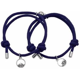 Northix - Paar Armband mit Magnet - Blau